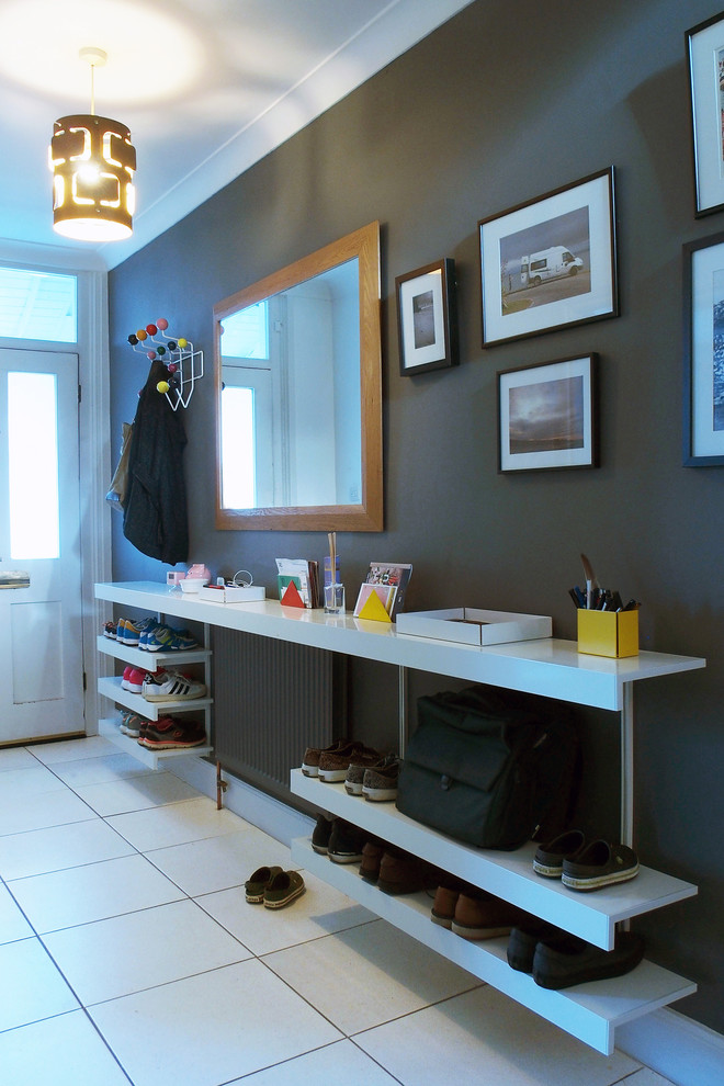 Hallway shelves - Modern - Entry - Hertfordshire - by ON&ON | Houzz