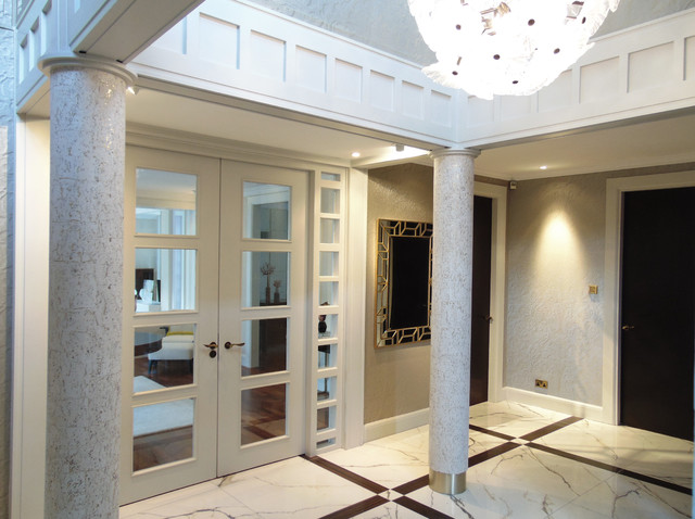 Hallway with columns - Contemporary - Entrance - Other - by The Village ...