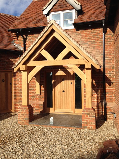 Oak framed porch - Traditional - Entry - Berkshire - by Hartwood Oak ...