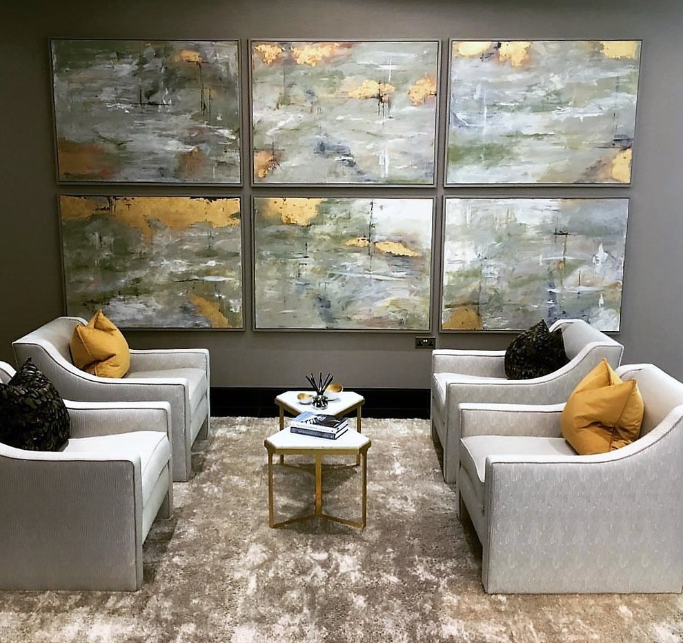 Project completed. Guest lobby reception area. Corniche London ...