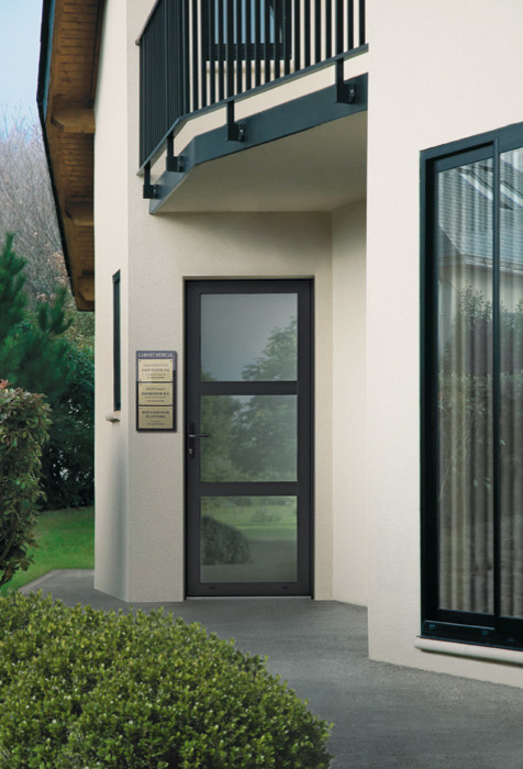 Porte d'entrée aluminium contemporaine Neptune - Contemporáneo ...