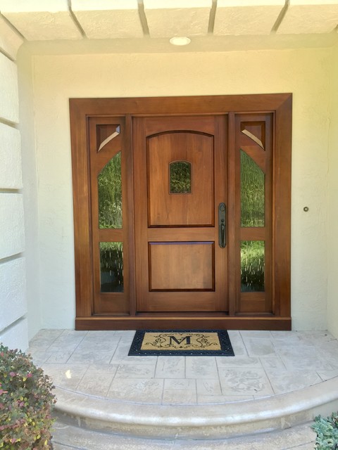 2-Panel Entry door with Sidelights - Transitional - Entrance - San ...