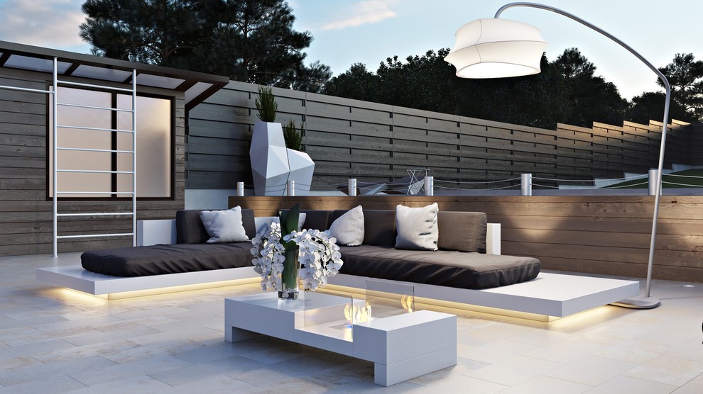 3D Architectural Render for a Unique Terrace - Contemporary - Entry ...
