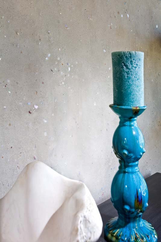 Abalone and capiz shells embedded in lime plaster - Contemporary ...