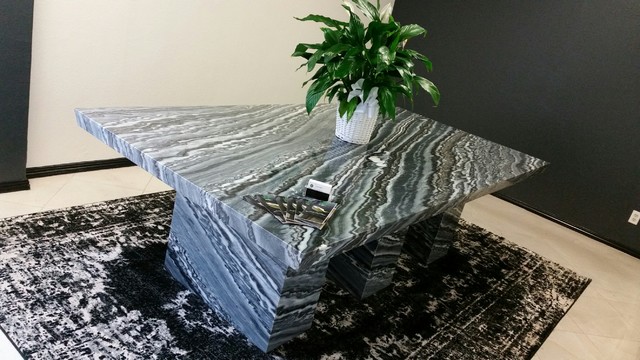 Ash Grey Quartzite Conference Table - Estilo Craftsman - Entrada - San ...