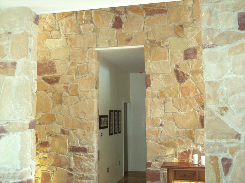 Australian Sandstone Feature Walls - Traditional - Entry - Melbourne ...