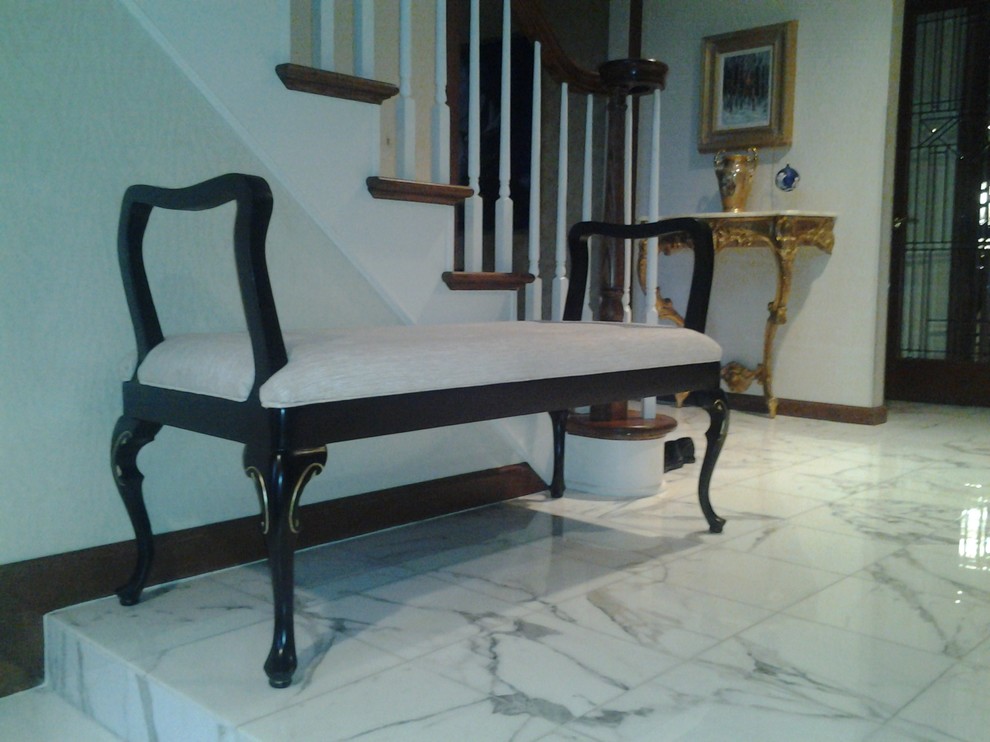 Black and cream bench - Traditional - Entry - Detroit - by Creative ...