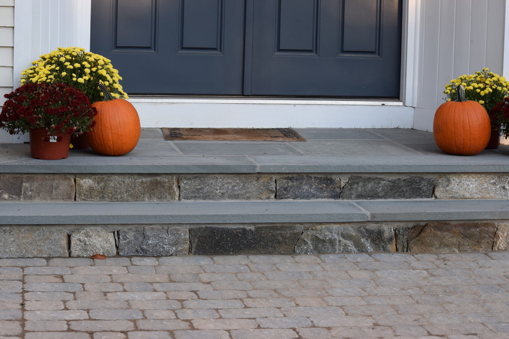 Boulder Retaining Wall & Terraced Landscaping - Traditional - Entry ...