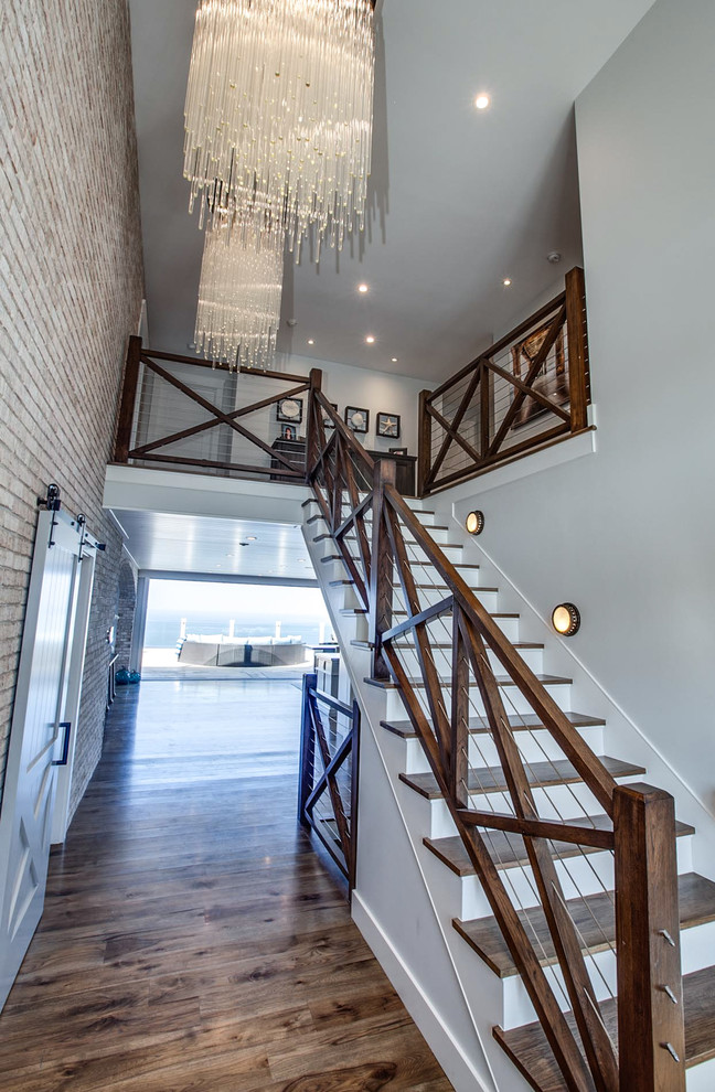Cape Cod Staircase/Railing - Beach Style - Entry - Los Angeles - by Lane Design + Build | Houzz