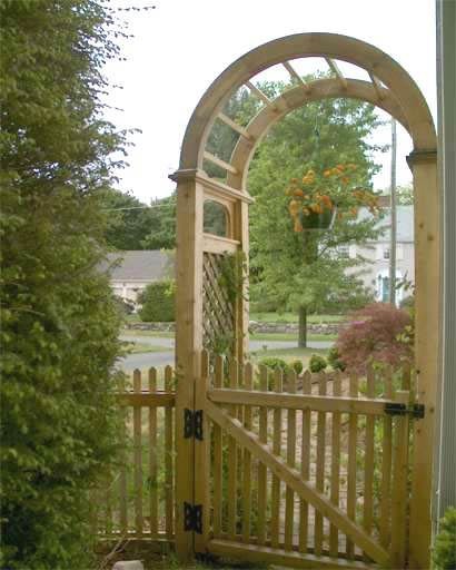 Cedar Arbor and gate - Traditional - Entry - Boston - by AVO Fence ...