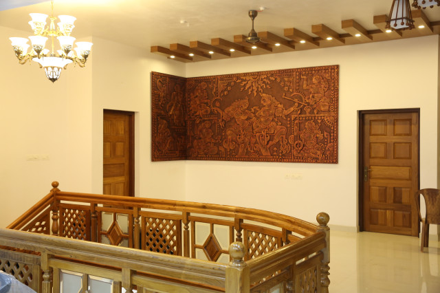 Cement Relief Kerala Mural Style - Modern - Entry - Other - by Swastik ...