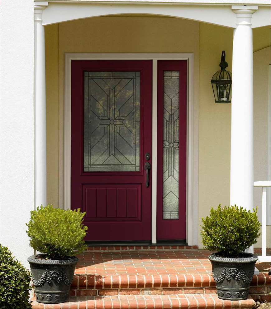 Classic-Craft Canvas door painted Juneberry - Mediterranean - Entry ...
