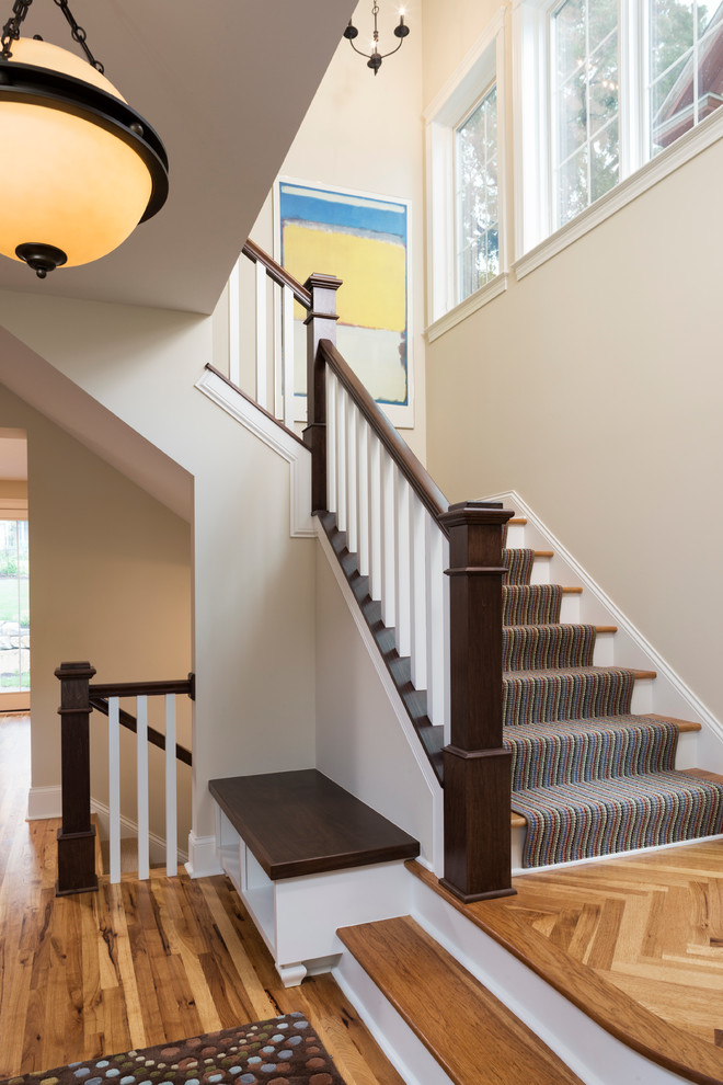 Classic Lake Cottage with a Modern Twist - Traditional - Staircase ...