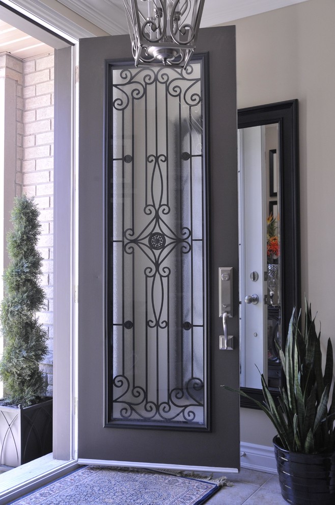 Classic style wrought iron door inserts - Entry - Toronto - by Lusso ...