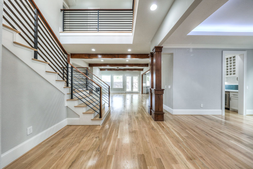 coastal/ transitional style custom home - Transitional - Entry ...
