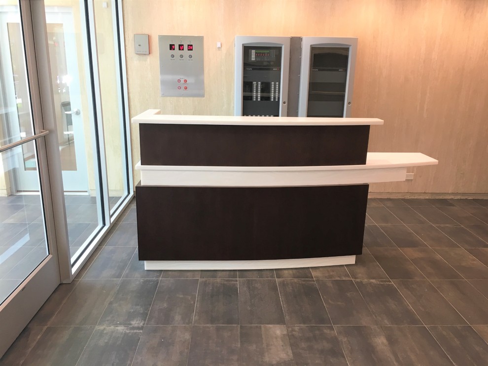 Commercial Reception desk with Corian - Contemporary - Entry - Other ...