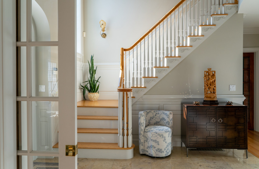 Contemporary elegance - Mediterranean - Entry - Boston - by Andrea Srinivas Design | Houzz