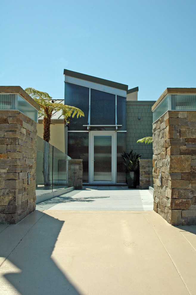 Contemporary Slanted Roof Entry - Contemporary - Entry - San Diego - by ...