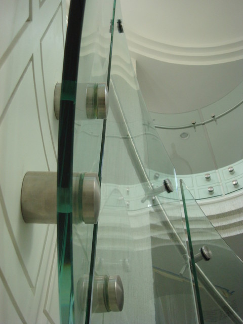 Curve Glass railing - Modern - Entry - Los Angeles - by Simmons ...