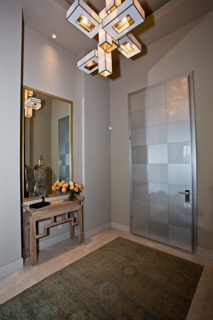 Custom aluminum square entry door, The Ridges, Las Vegas ...