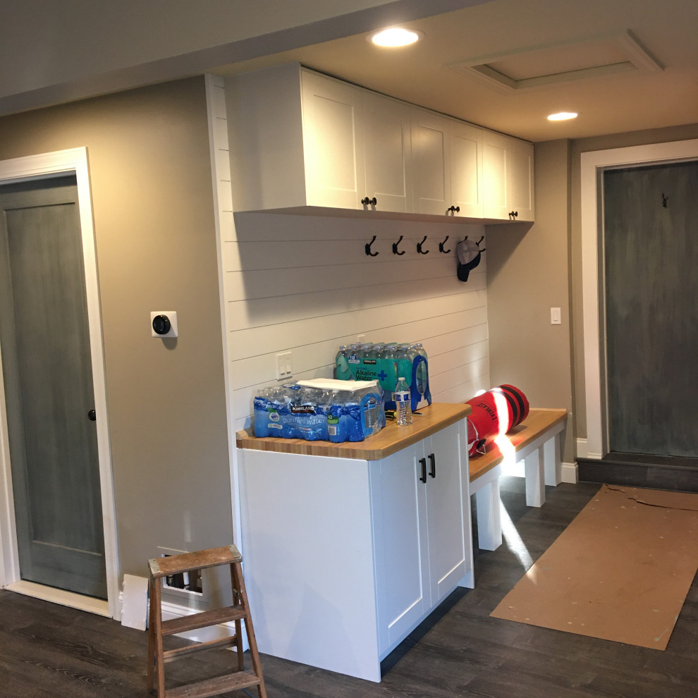 Custom bathroom and back room office/workout/pet room - Entry - Detroit ...
