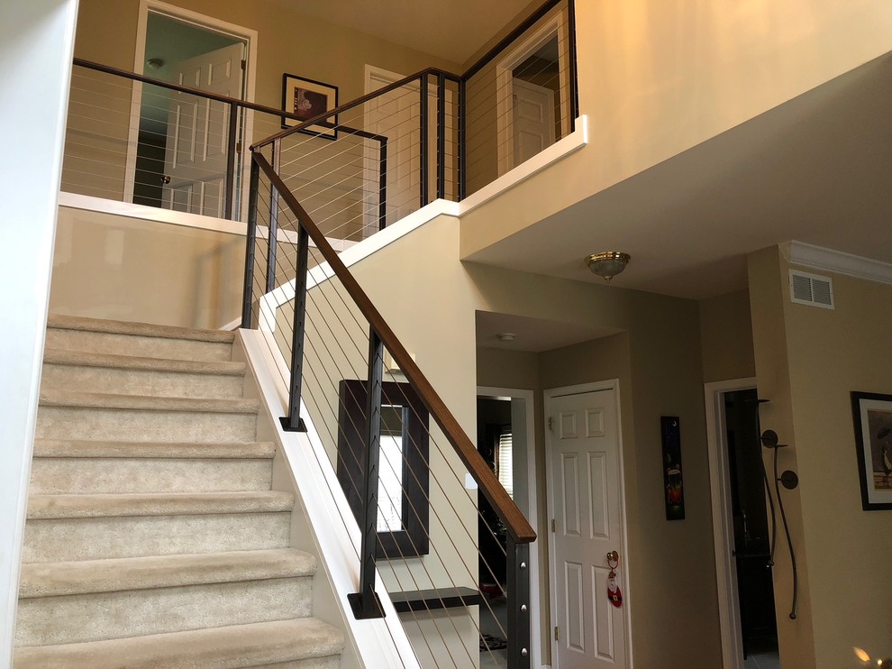 Custom cable railing - Modern - Entry - Philadelphia - by Capozzoli ...