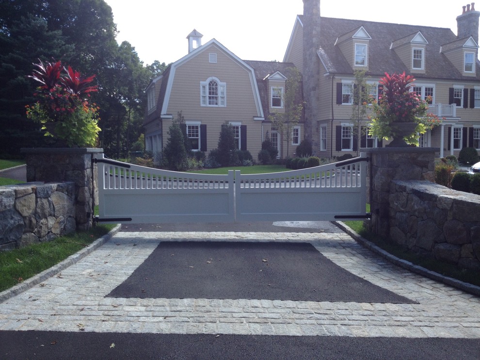 Custom Cedar Driveway Gate - Traditional - Entry - New York - by ...