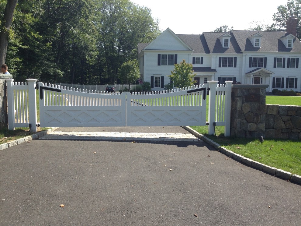 Custom Cedar Driveway Gate - Traditional - Entry - New York - by ...