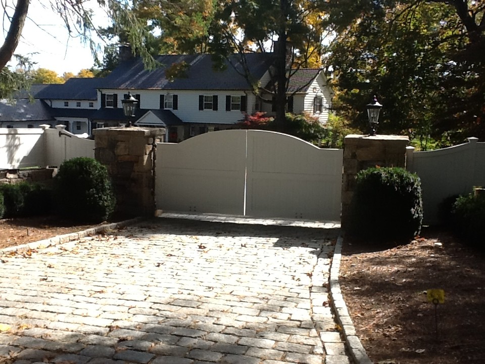 Custom Cedar Driveway Gate - Traditional - Entry - New York - by ...