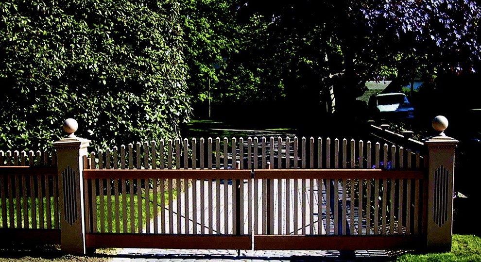 Custom Cedar Driveway Gate - Traditional - Entry - New York - by ...