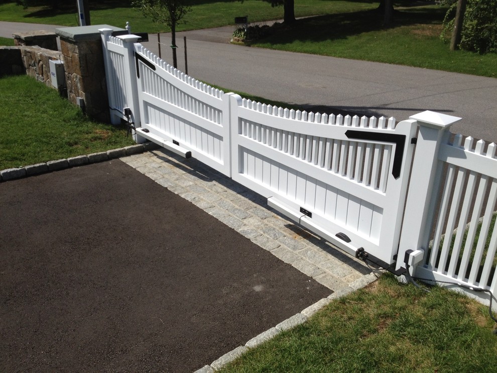 Custom Cedar Driveway Gate - Traditional - Entry - New York - by ...