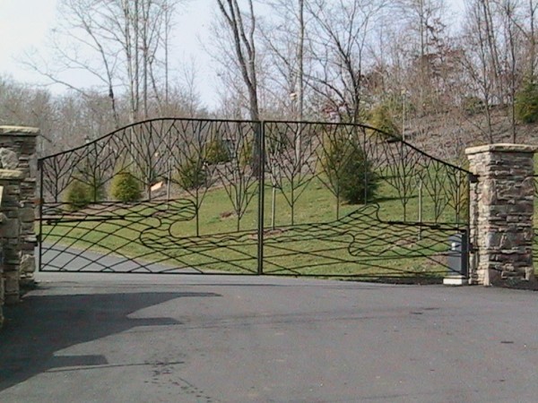 Custom Driveway Gates and Entrance Design - Rustic - Entry - Other - by ...