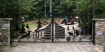 Custom Driveway Gates and Entrance Design - Rustic - Entry - Other - by ...