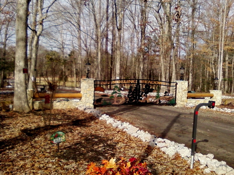 Custom Driveway Gates and Entrance Design - Rustic - Entry - Other - by ...