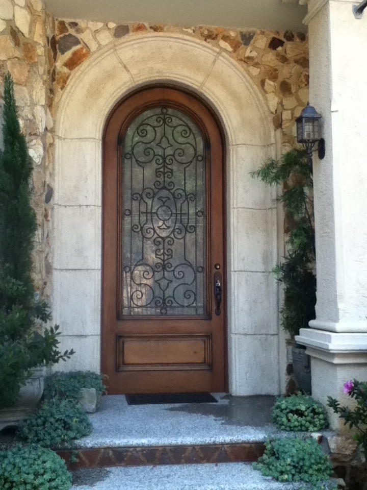 Custom Entry Door with Iron - Mediterranean - Entry - San Francisco ...