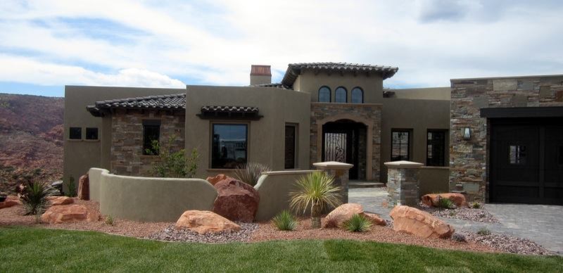 Custom Home in The Ledges at Snow Canyon - Southwestern - Entry - Salt ...