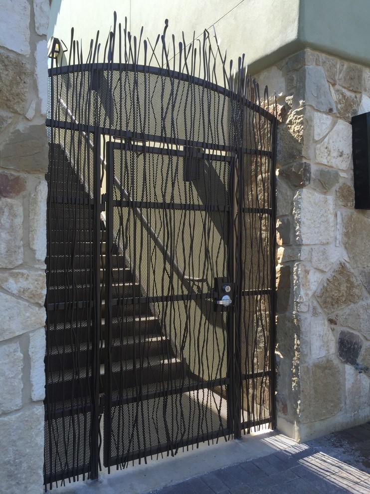 Custom Iron Walk Gates - Entry - Austin - by VIKING FENCE CO | Houzz