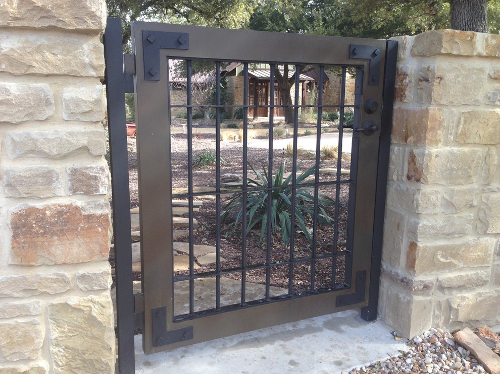 Custom Iron Walk Gates - Entry - Austin - by VIKING FENCE CO | Houzz