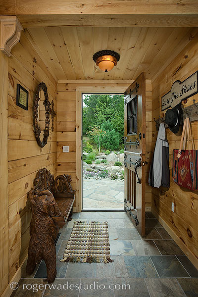 Custom Log Cabin - Eclectic - Entry - New York - by SUSAN M. NIBLO INTERIOR DESIGN AND FINE ART ...