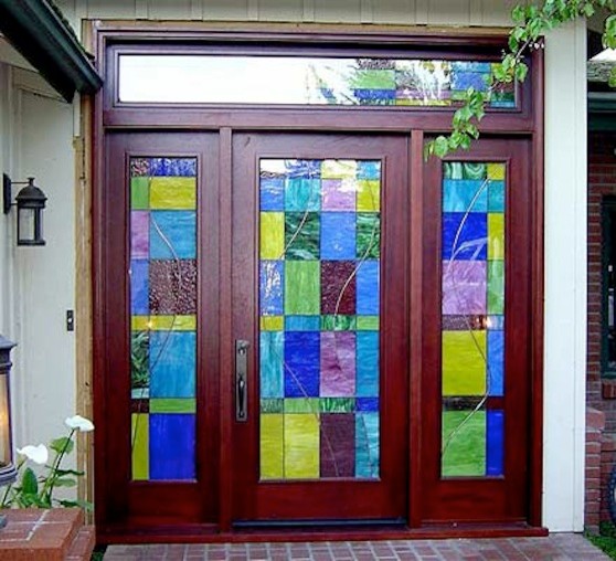Designer Series Transitional Stained Glass Front Door in Houston, TX ...