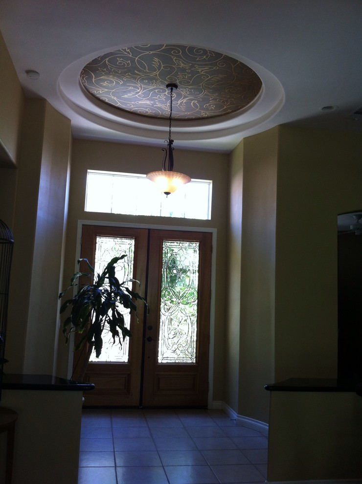 Detailed Ceiling Design - Traditional - Entry - Las Vegas - by Fontana ...