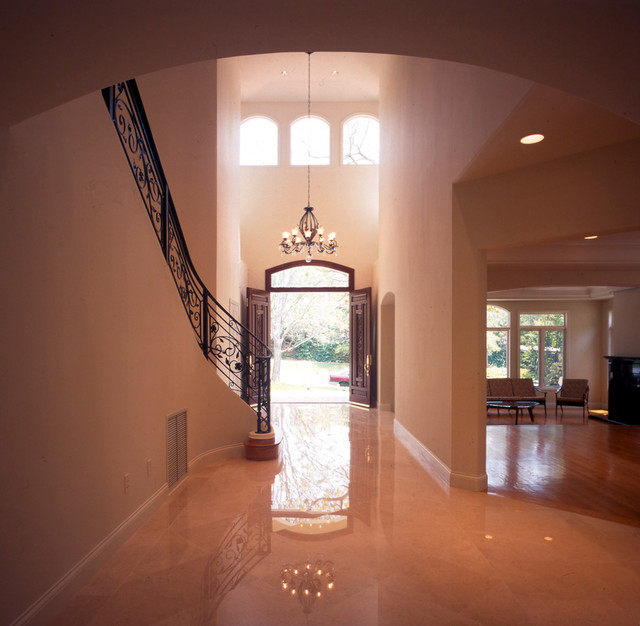 Double height entry hall - Mediterranean - Entry - Los Angeles - by ...