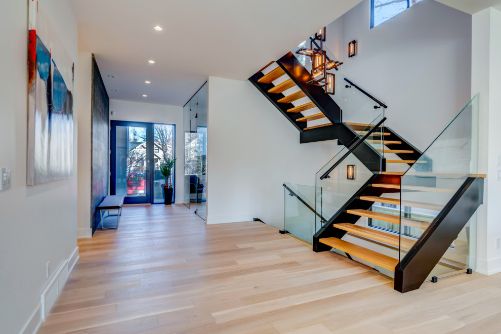 Elbow River Custom Home - Modern - Entry - Calgary - by Ellergodt ...