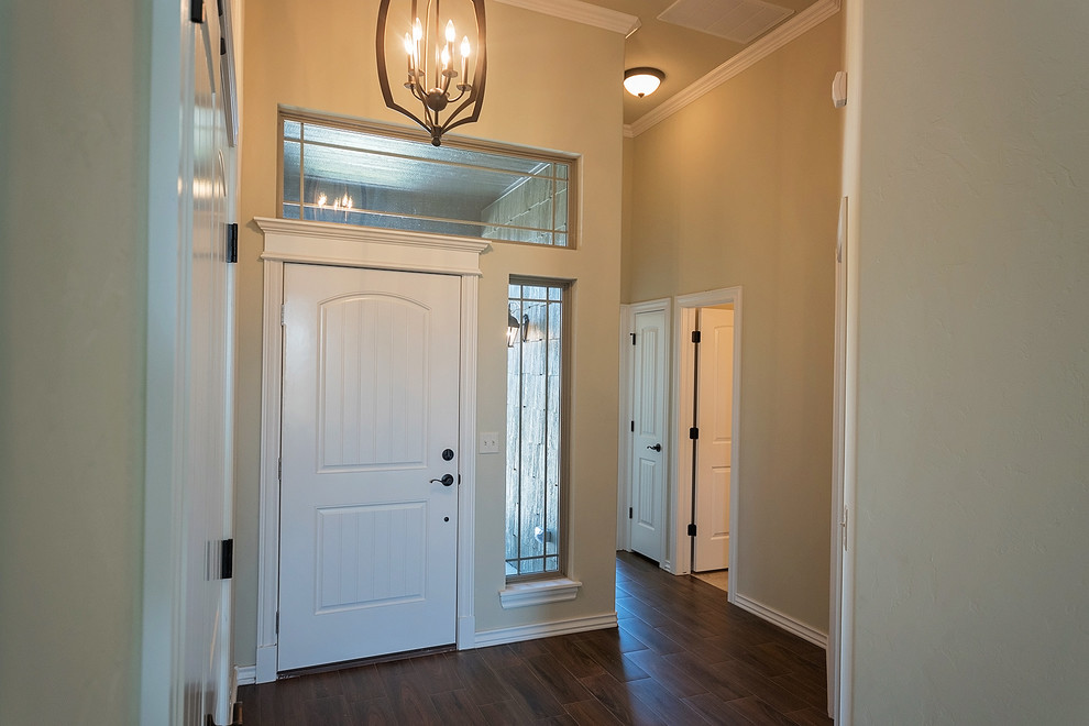 Entry with Tall Ceilings and Crown Molding - Fusion - Entrance ...