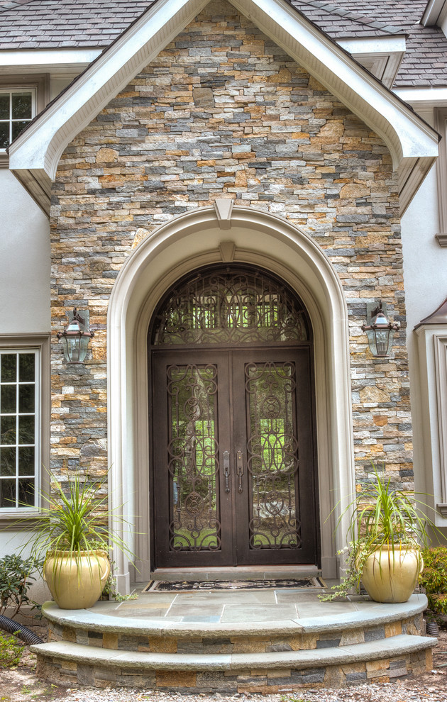 European Style Home with Natural Thin Stacked Stone Cladding ...