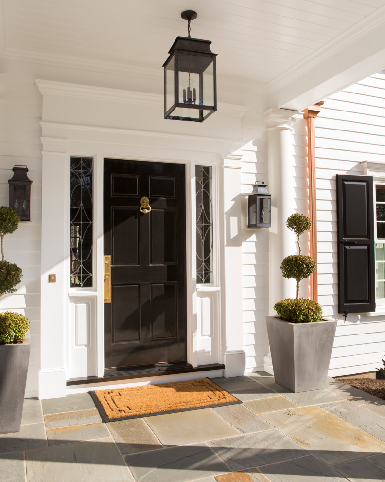 New Front Entrance with Bluestone Stoop - Traditional - Entry ...