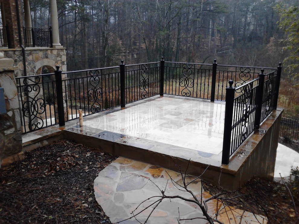Exterior Wrought Iron Handrail / Railing - Mediterranean - Entrance ...