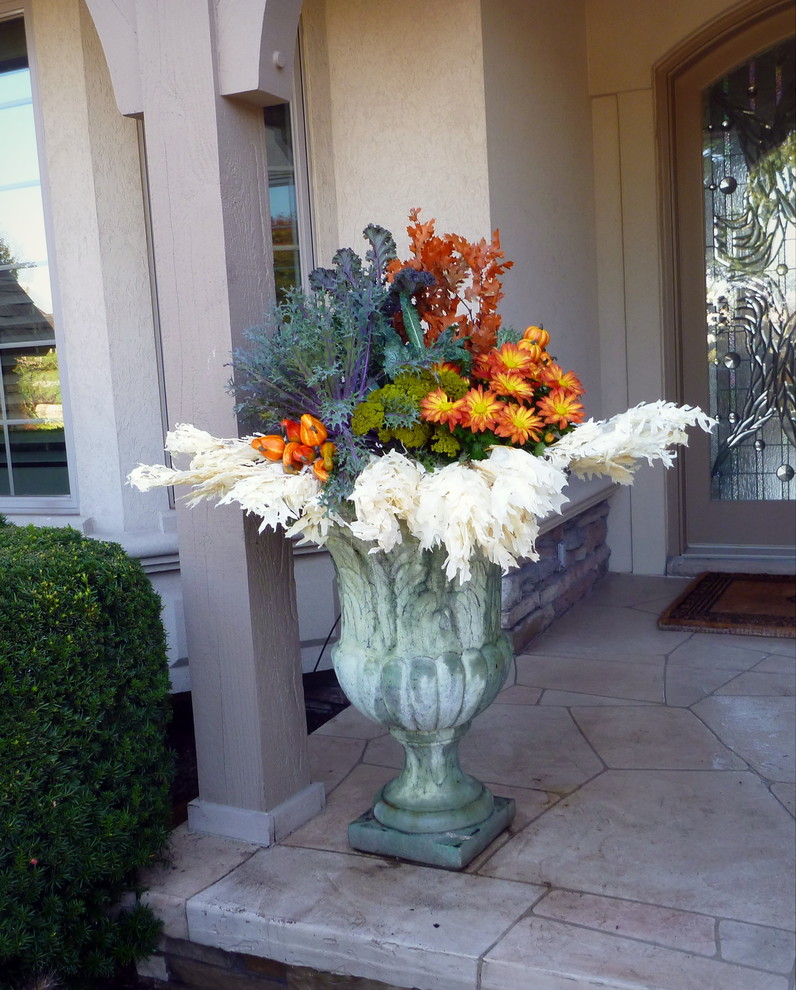 Fall Containers - Traditional - Entry - Chicago - by Smalls Landscaping ...