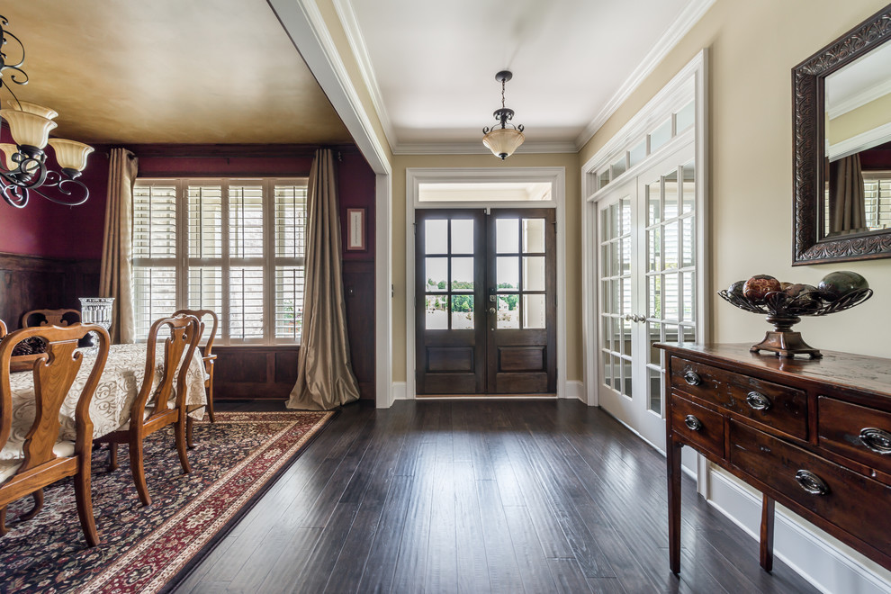 Foyer/Entry with view of Dining Room and Home Office - Transitional ...