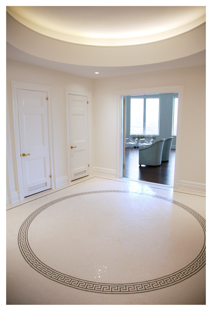 Foyer - Hand Clipped Custom Mosaic - Transitional - Entry - New York ...